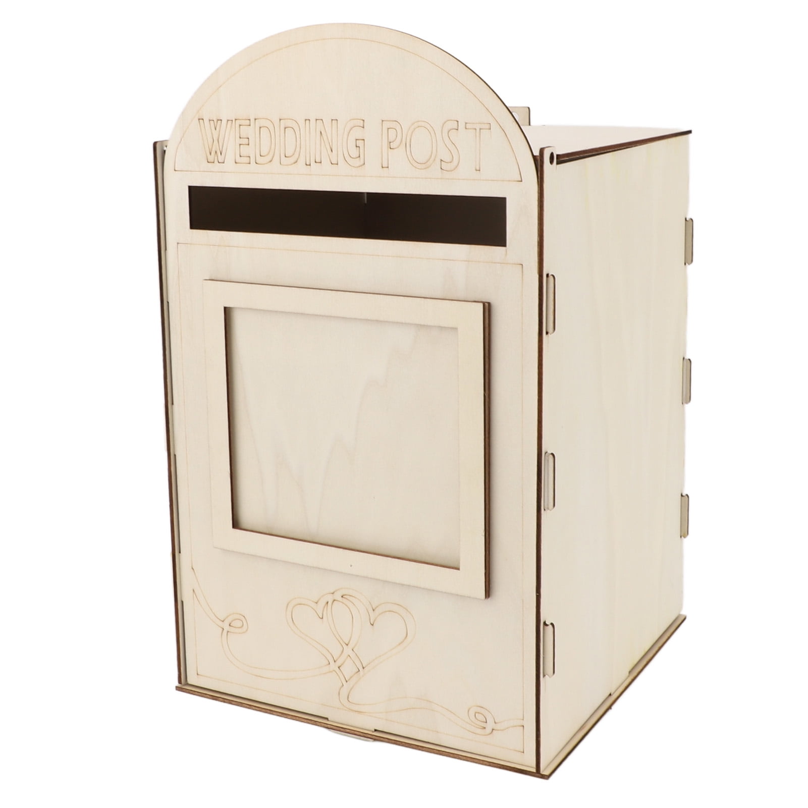 Wooden Wedding Mailbox, DIY Post Box with Lock and Key, Perfect for ...
