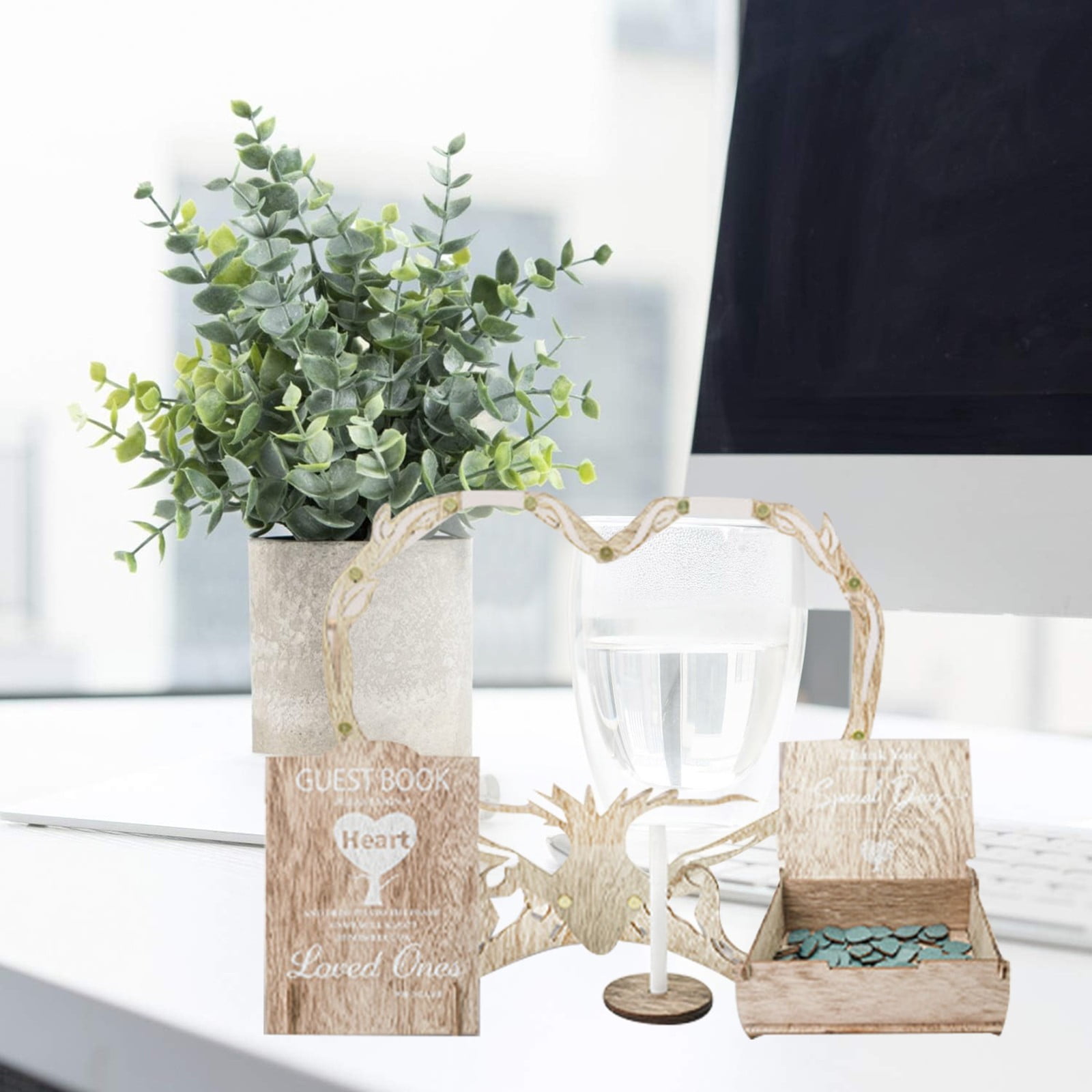 Wooden Wedding Message Set For Guest Messages And - Walmart.com