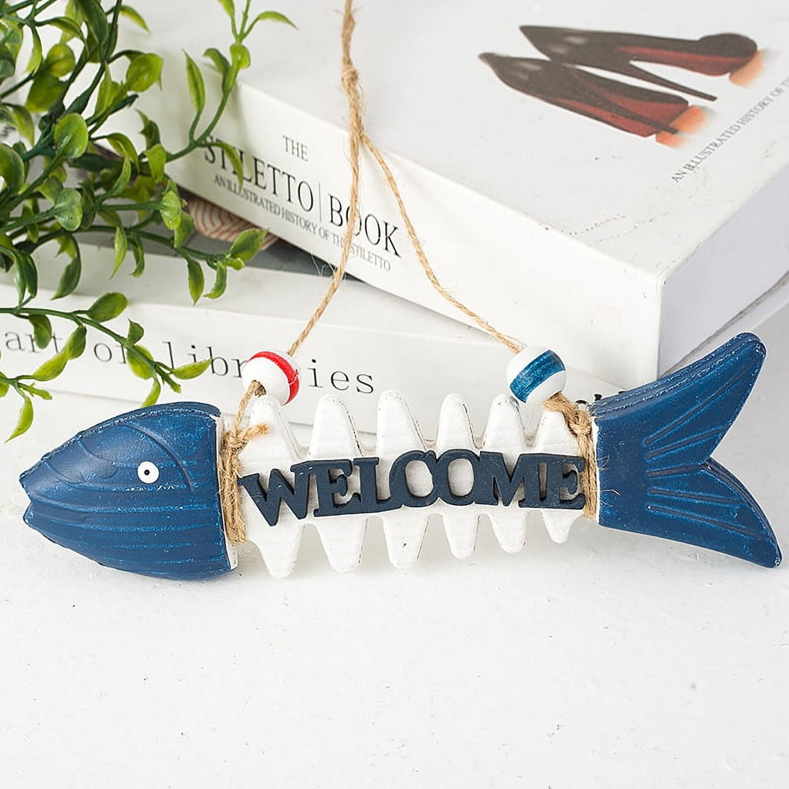 Wooden Welcome Sign Beach Theme Hanging Wall Plaque for Indoor ...