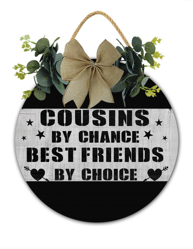 Wooden Welcome Sign For Front Door Cousins Sign Gift Farmhouse Cousins ...