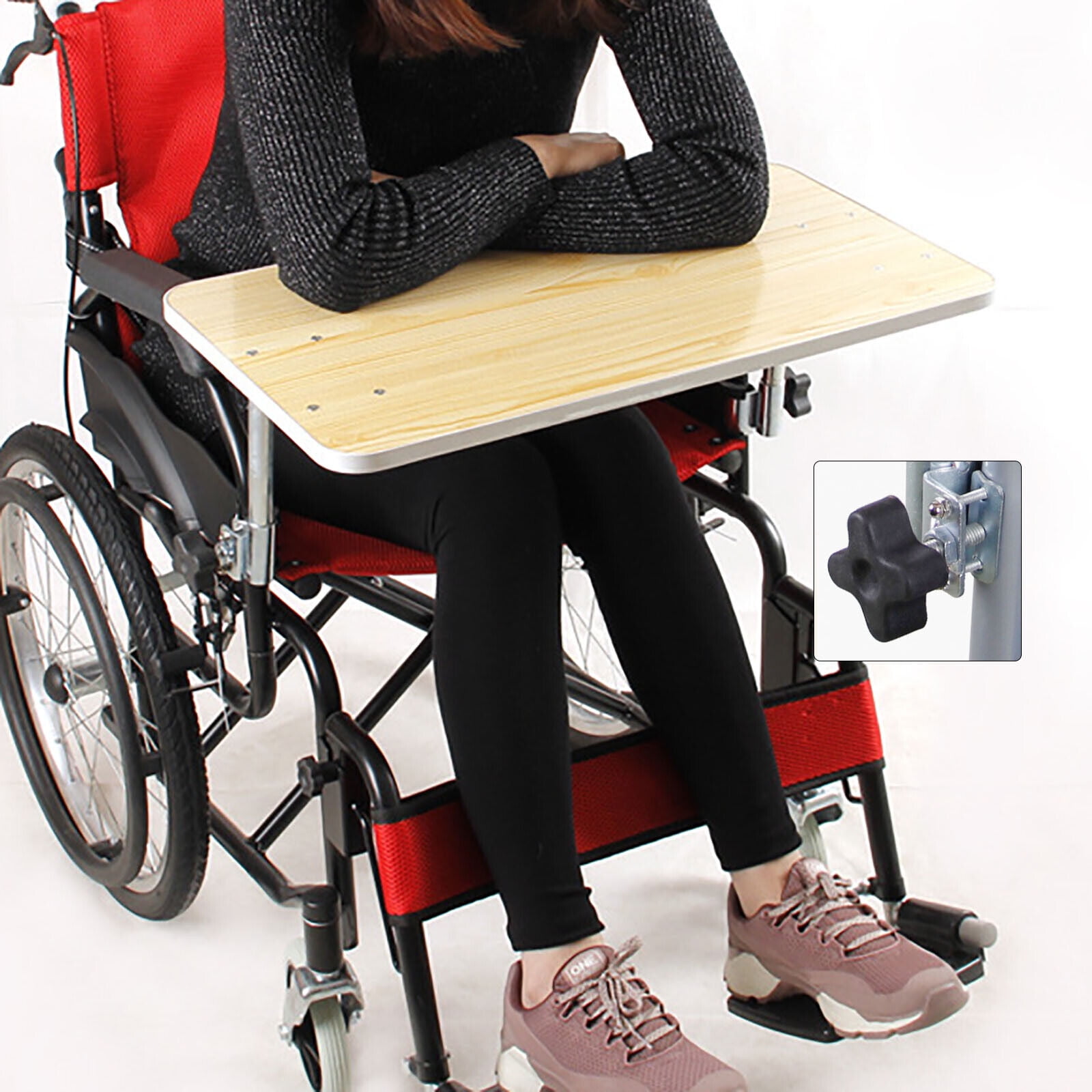 Wooden Wheelchair Lap Desk Tray Table Attachment for Eating Reading 57 ...