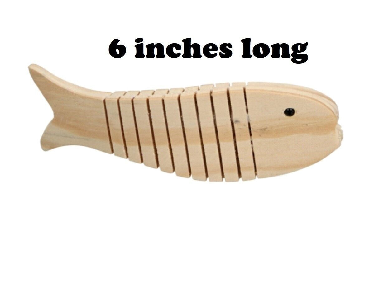 Wooden Wiggle Fish (x1) Articulated 6" Jointed Bend Wood CLASSIC TOY ...
