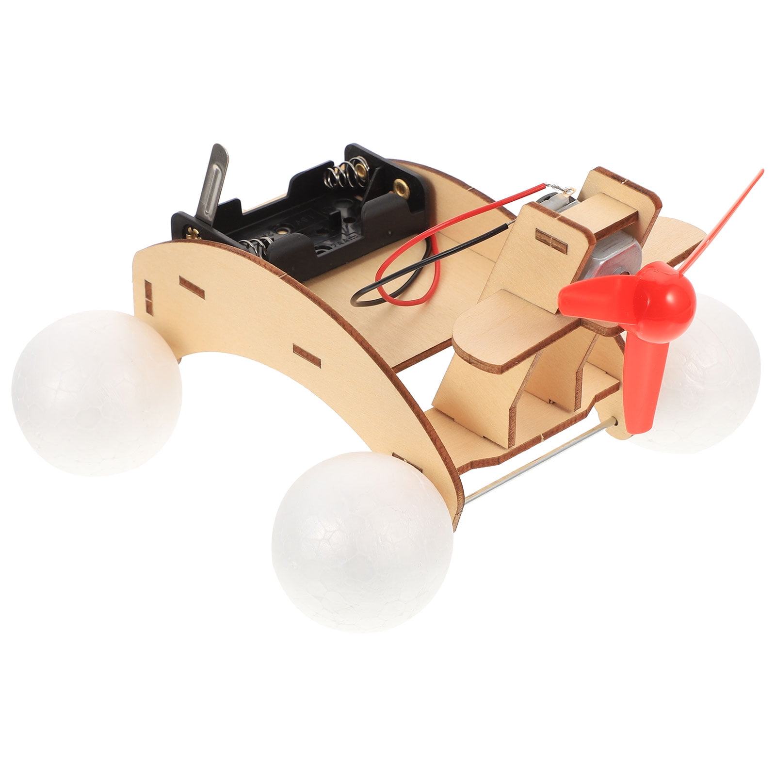 Wooden Wind Boat Toy Kids DIY Wooden Vehicle Model Handmade Wind Boat ...