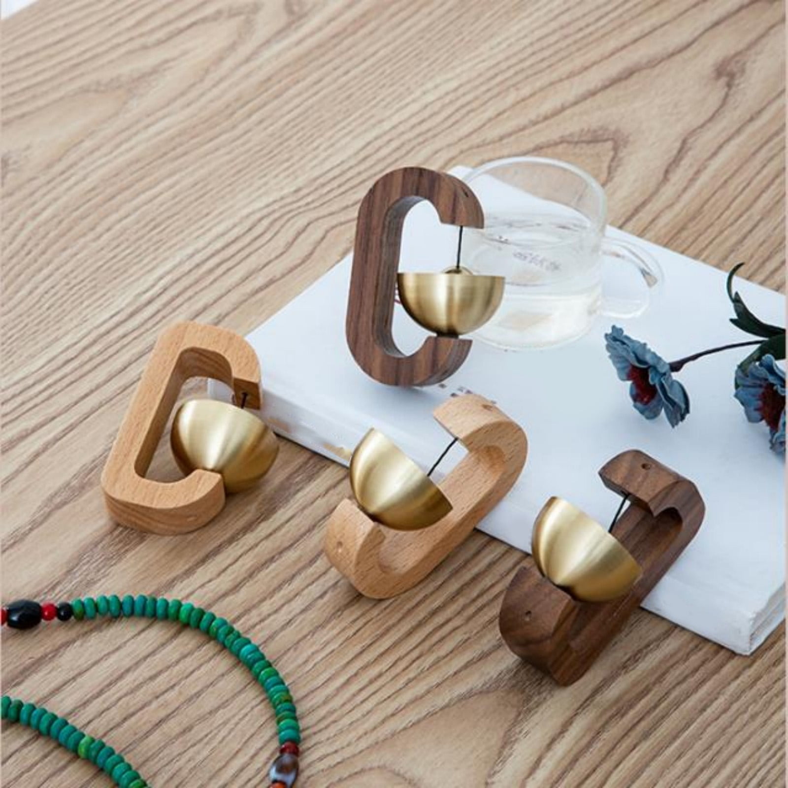 Wooden Wind Chime Magnetic Doorbell - Easy No-Tool Installation Door ...