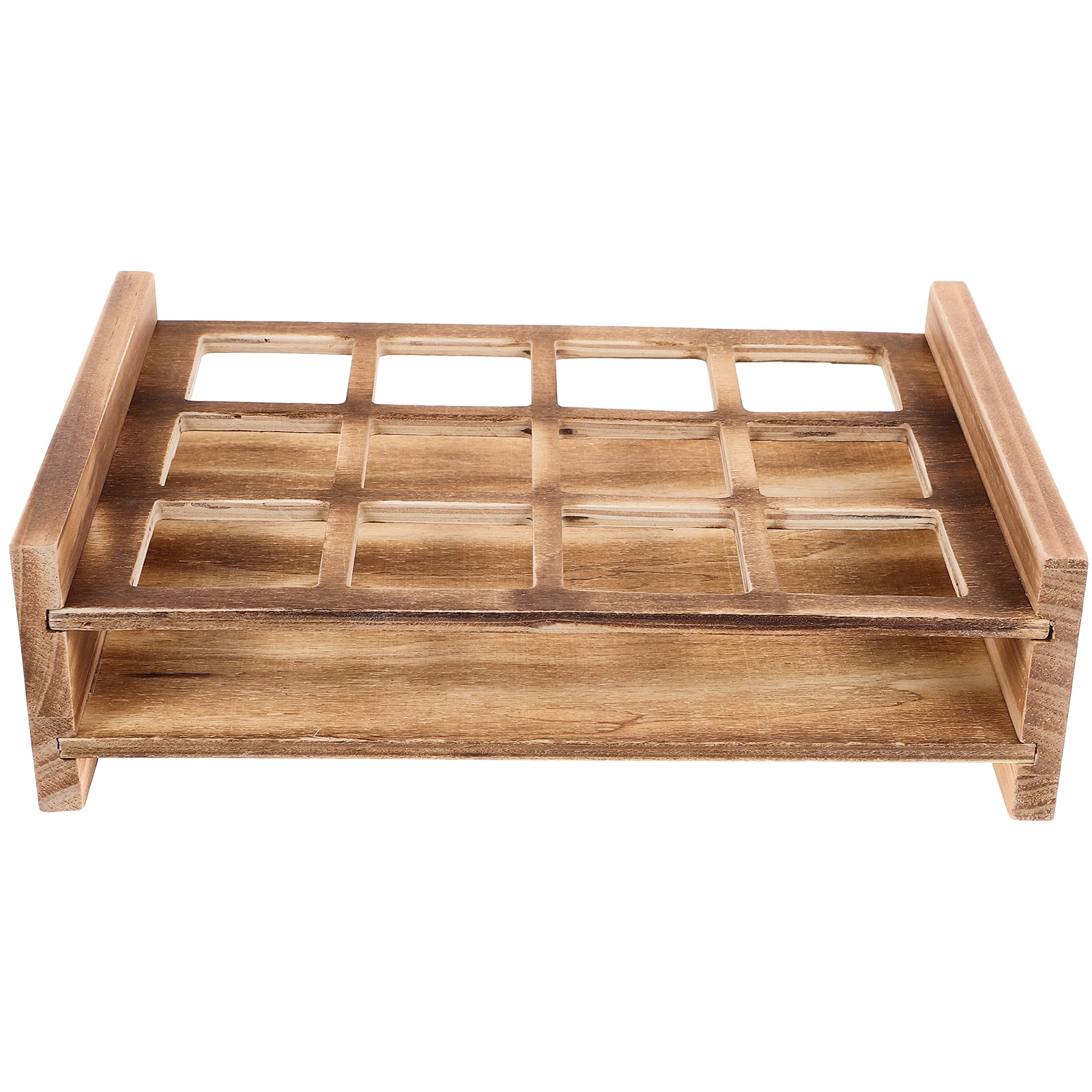 Wooden Wine Glass Tray Cocktail Cup Holder Small Serving Cups Whiskey ...