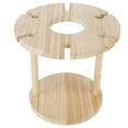Wooden Wine Rack Glass Cup Holder Organizer Tabletop Display For 6