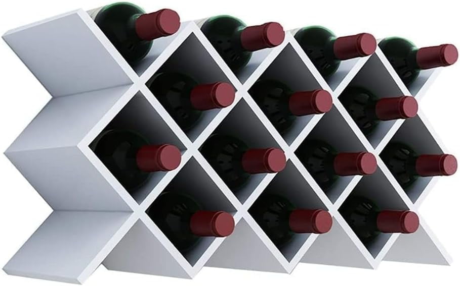 Wooden Wine Storage Rack 14 Bottle Wine Bottle Holder Countertop Wine ...