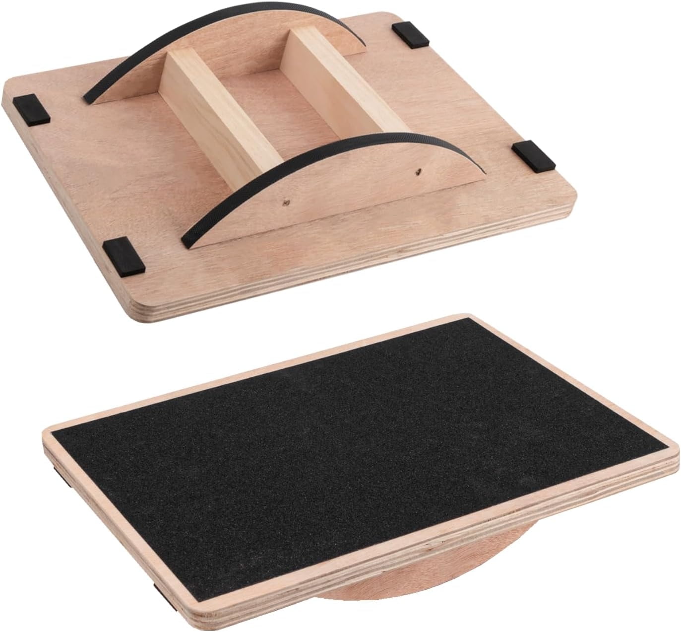Wooden Wobble Board for Adults - Anti-Slip Balance Board for Stand-Desk ...