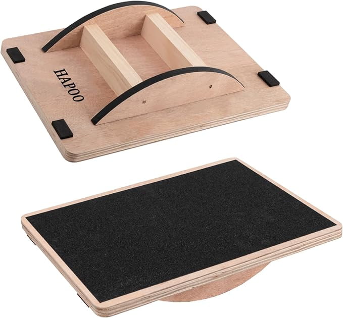 Wooden Wobble Board for Adults - Anti-Slip Balance Board for Stand-Desk ...