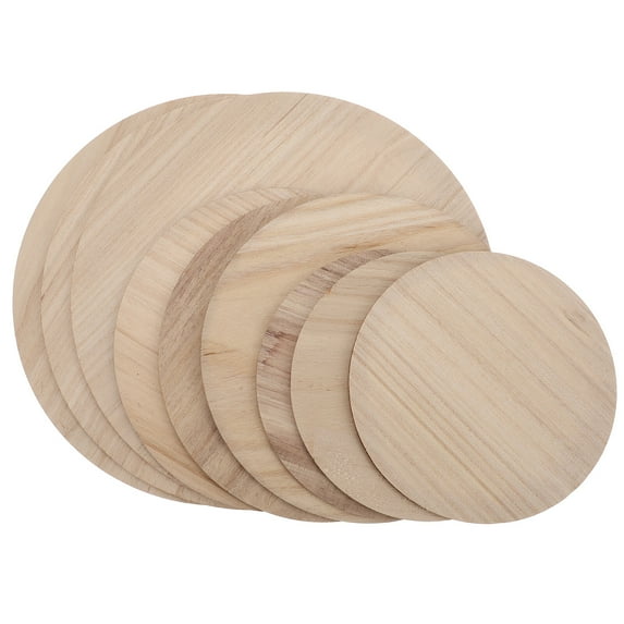 Wooden Wood Circles Crafts Cutout Decoration Holiday Slice Basswood ...
