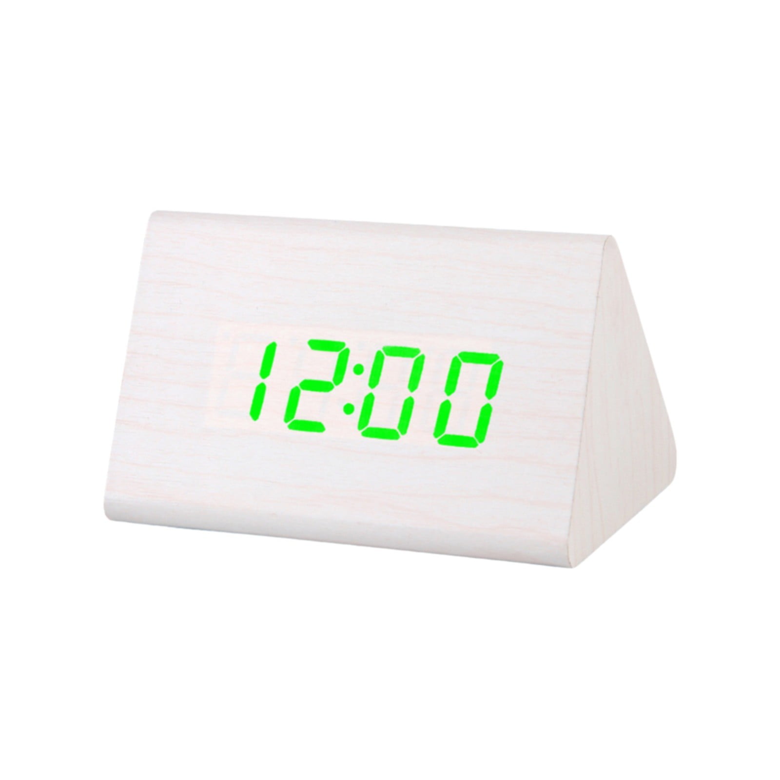 Wooden Wood Clock New Version LED Alarm Digital Desk Clock Adjustable ...