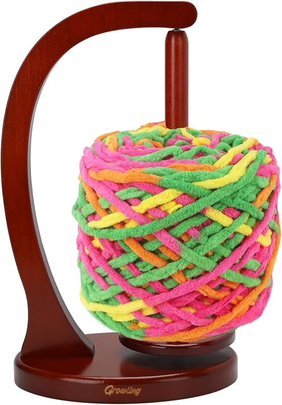 Wooden Yarn Holder for Crocheting, Upgrade Larger Size & Magnetic ...