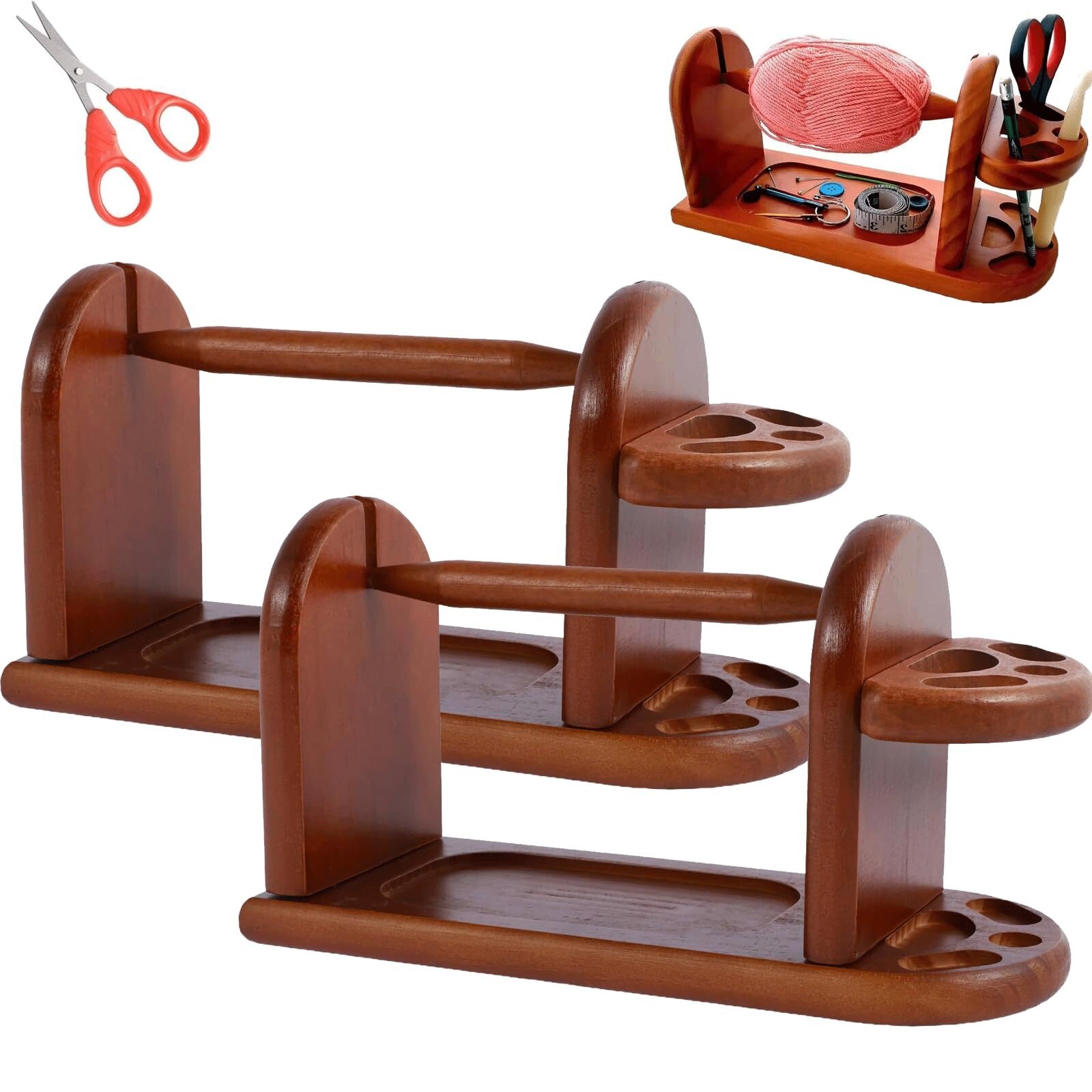 Wooden Yarn Holder For Knitting Crochet, Yarn Holder,Yarn Holder ...