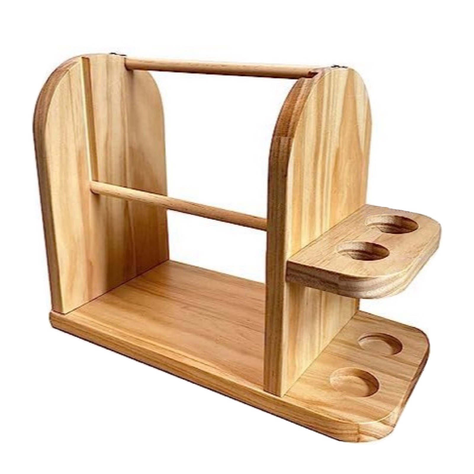 Wooden Yarn Stand Wooden Yarn Rack Organizer Double Layer Yarn Storage ...