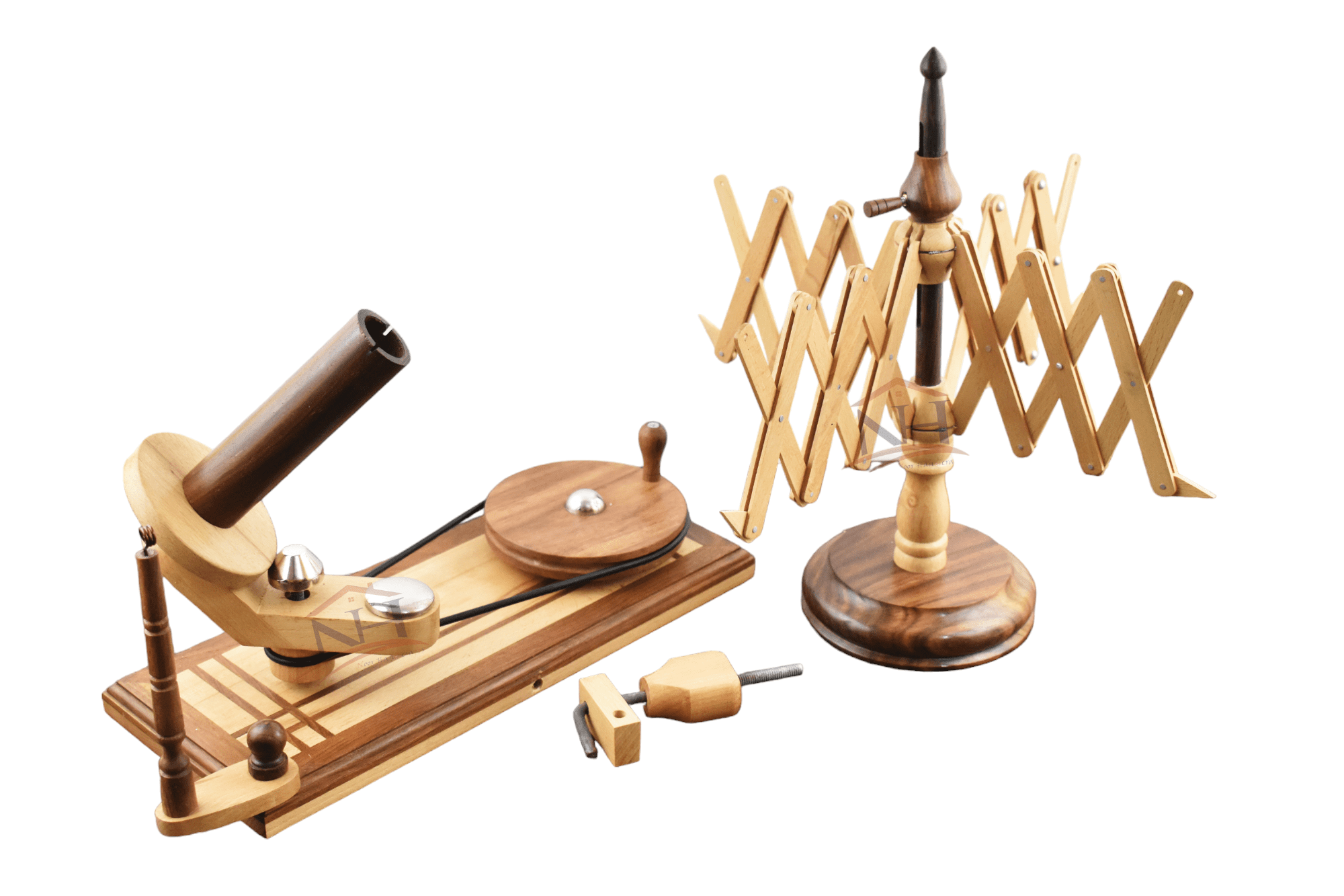 Wooden Yarn Winder Ball & Swift Table Top Winder Set Beachwood Winder ...