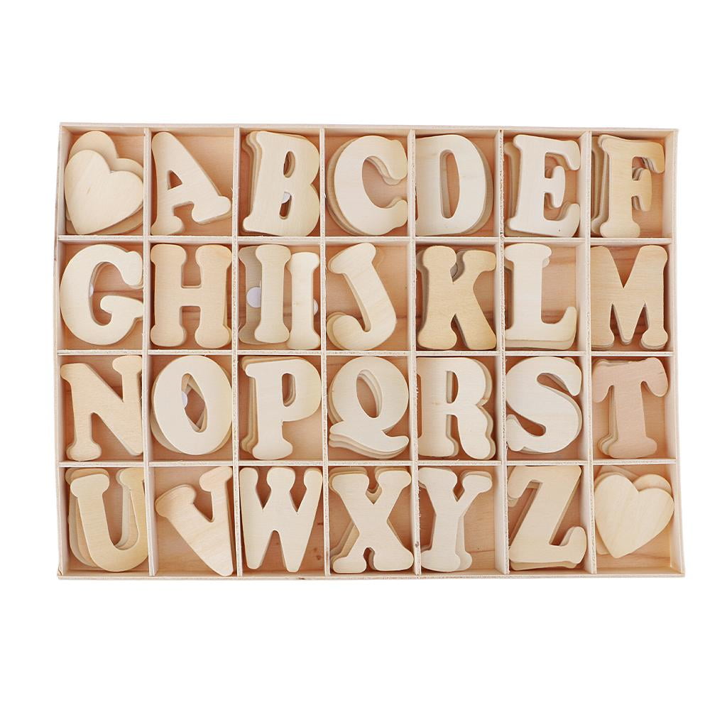 Wooden alphabet and letters with Storage Box (112pcs/Capital , Letters ...