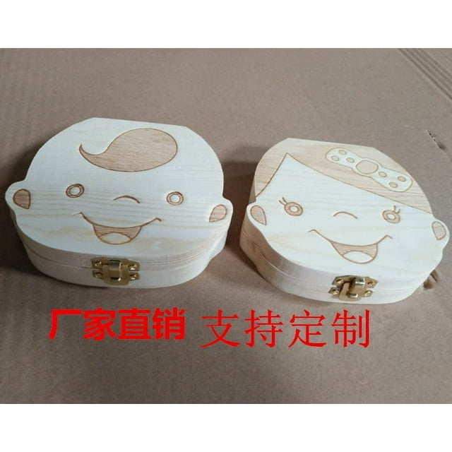 Wooden baby deciduous teeth box for men and women teeth lanugo ...
