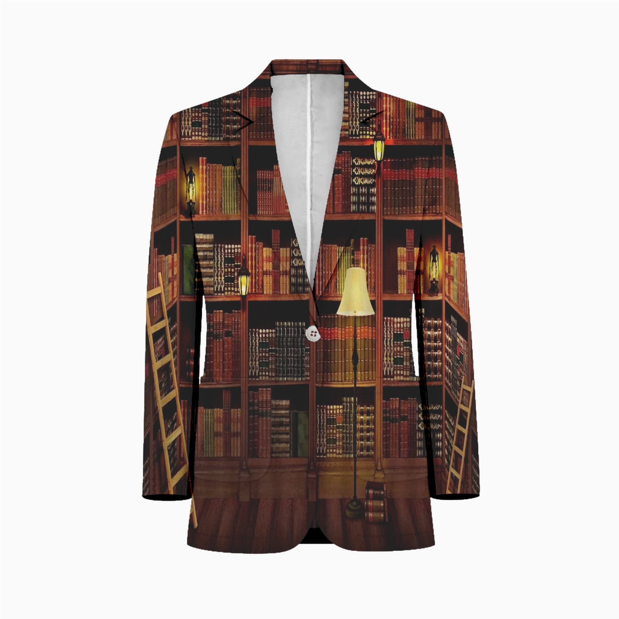 Wooden bookshelf Customized Men's Suits full man Shawl Collar Gentleman ...