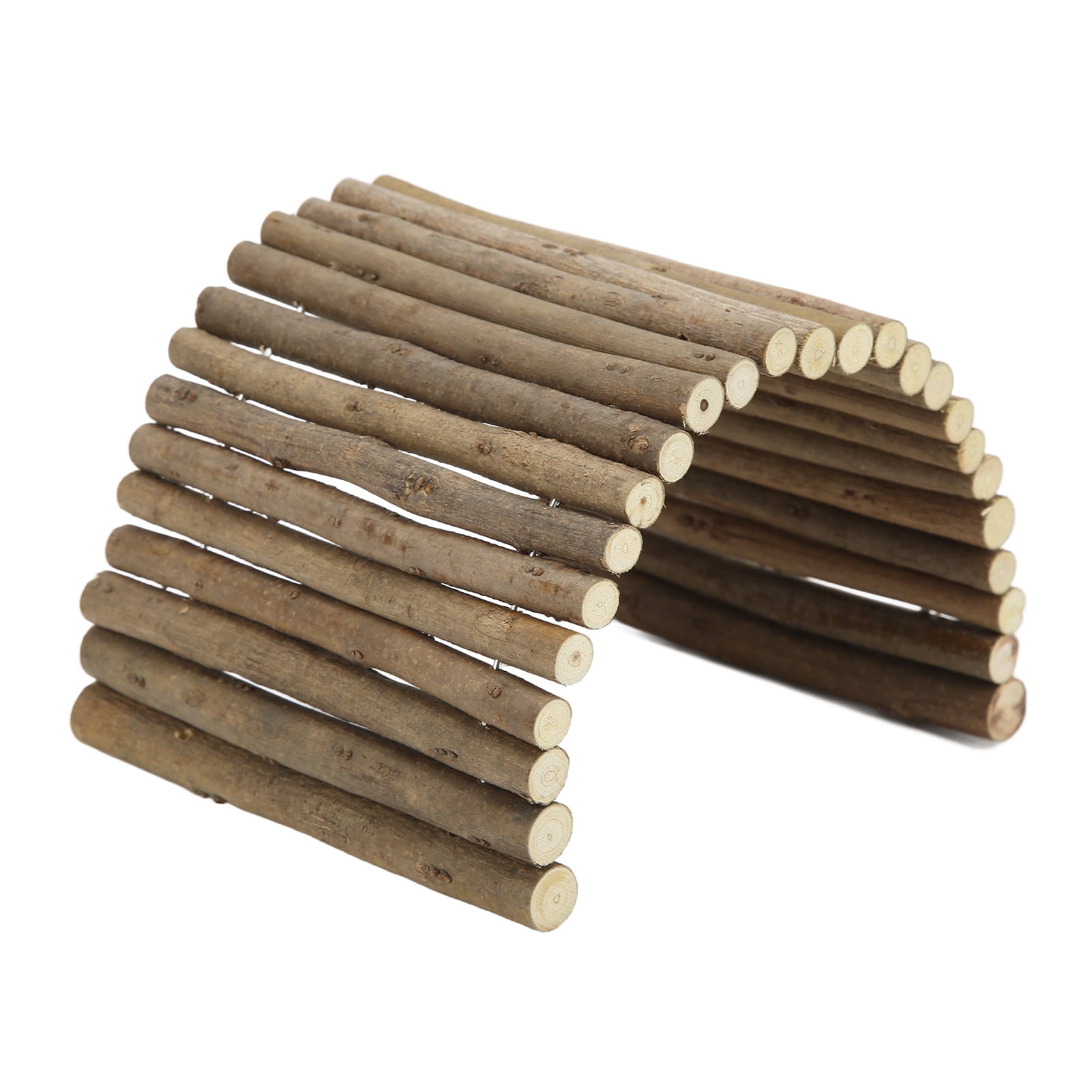 Wooden hamster bridge, small animal climbing bridge tunnel/hiding place/hut/ramp, guinea pig ...