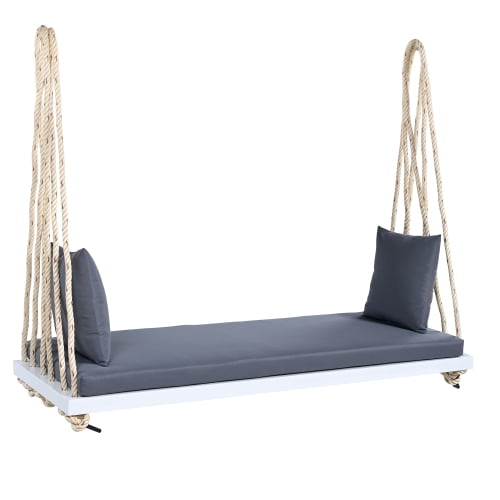 Wooden hanging chair with cushions and pillows, 10.8 feet eco-friendly ...