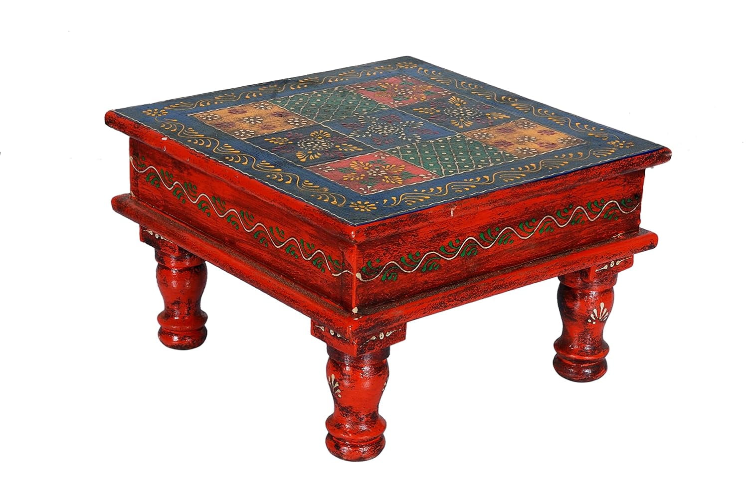 Wooden palm Decorative BajotChawkihandpained BajotHandpainted ...