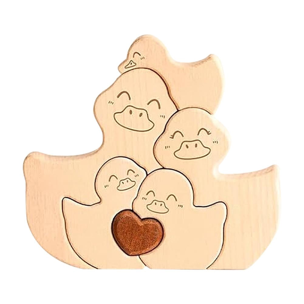 Wooden personalized family jigsaw puzzle duck decoration party jigsaw ...
