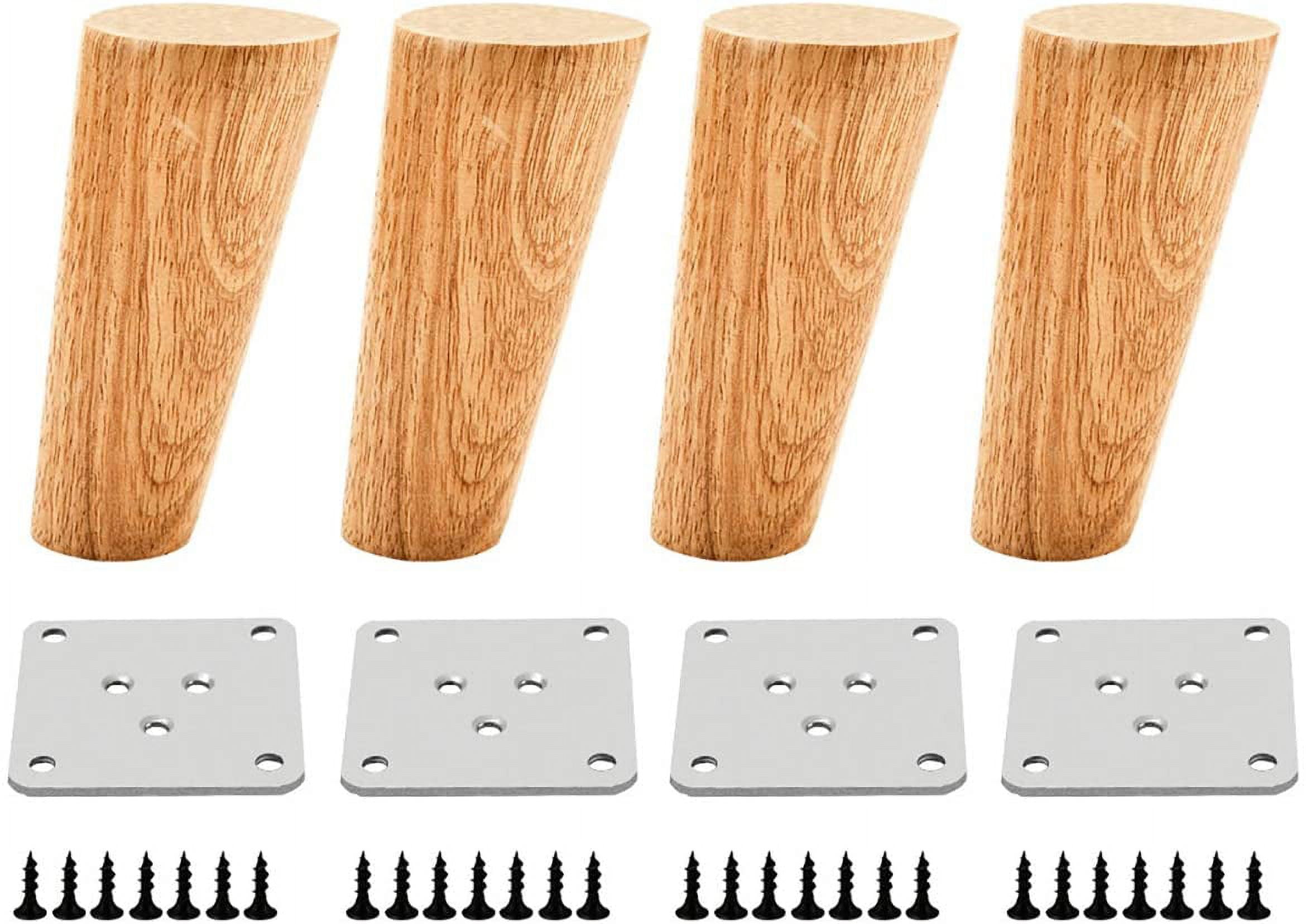 Wooden table legs, wooden feet, furniture feet, sofa feet with mounting ...