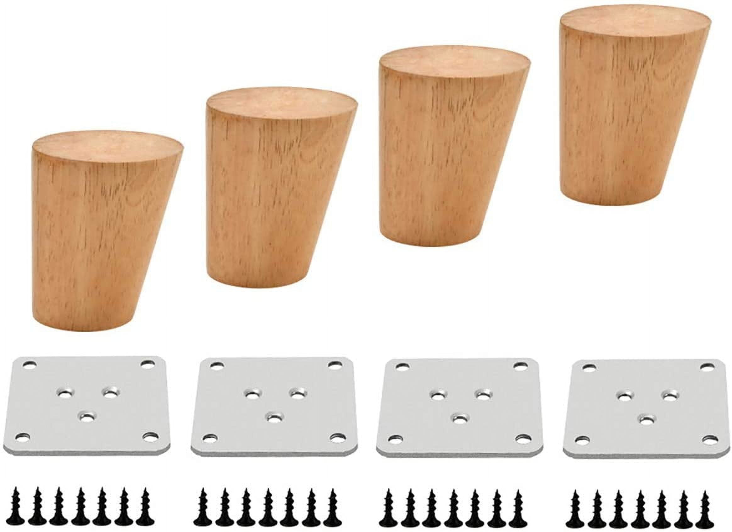 Wooden table legs, wooden feet, furniture feet, sofa feet with mounting ...