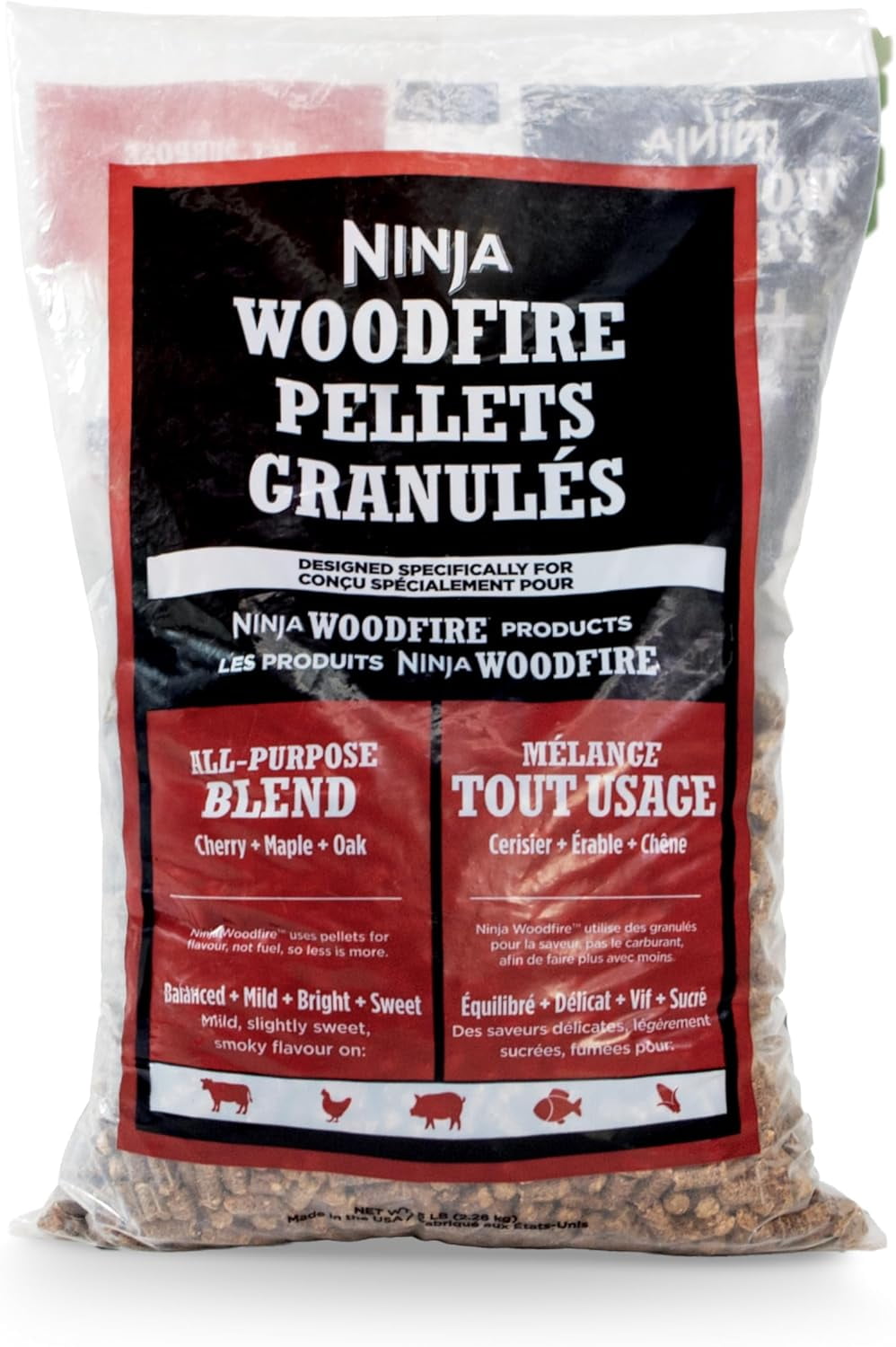 Woodfire Pellets, All Purpose Blend 5-lb Bag, 100% Real Wood, Only Compatible with Grills ...