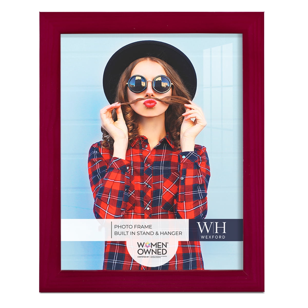 Wexford Home Wooden 8x10 Cherry Red Photo Frame for Wall Hanging and ...