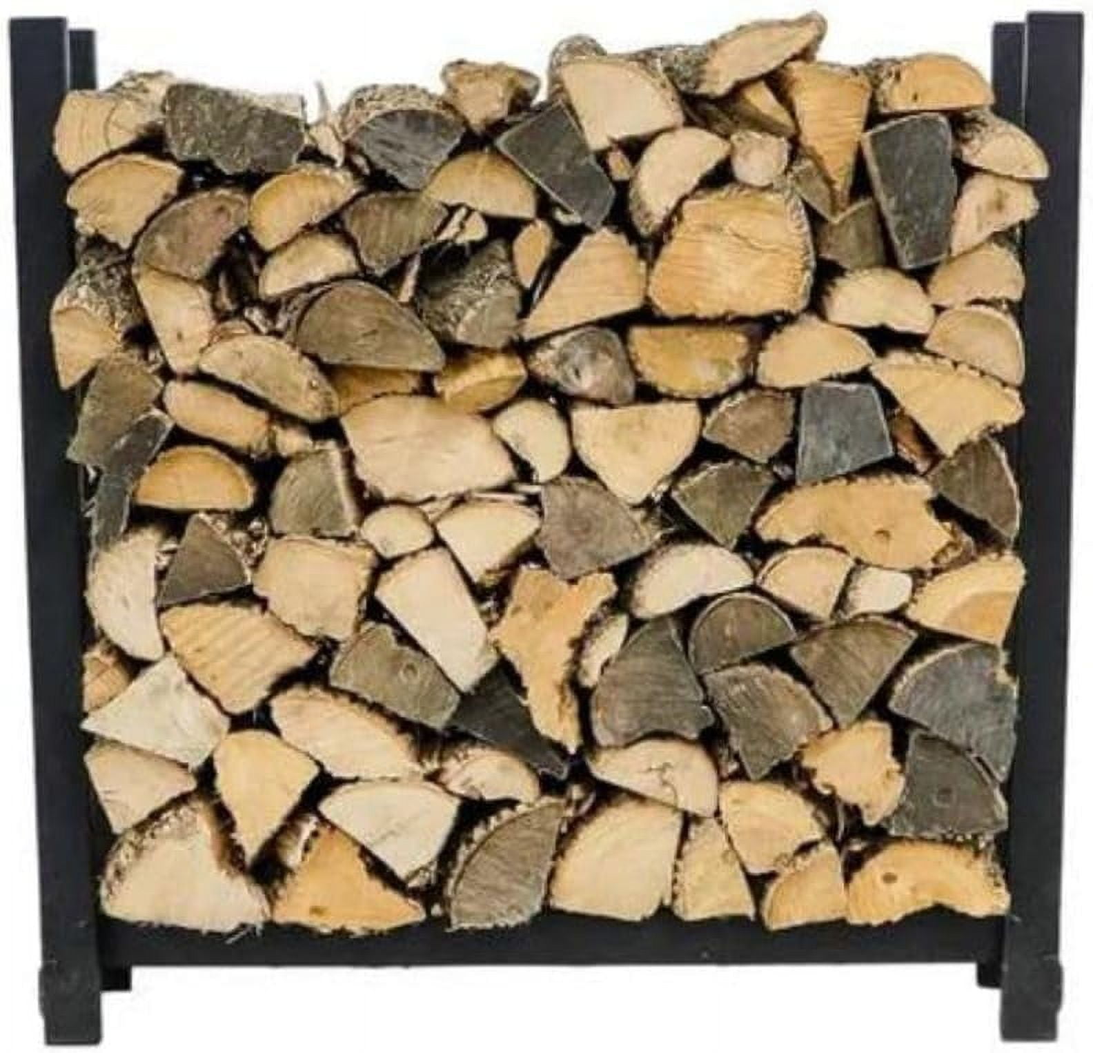 Woodhaven 3 Foot Black 1/8 Cord Firewood Rack With Optional Seasoning ...
