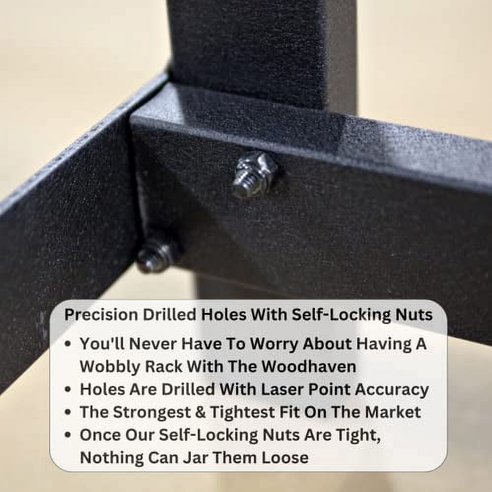 Woodhaven Brown 4 Foot 1/4 Cord Firewood Rack - Heavy Duty Indoor ...