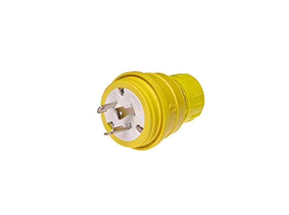 Woodhead 28W48 Watertite Wet Location Locking Blade Plug - Yellow ...