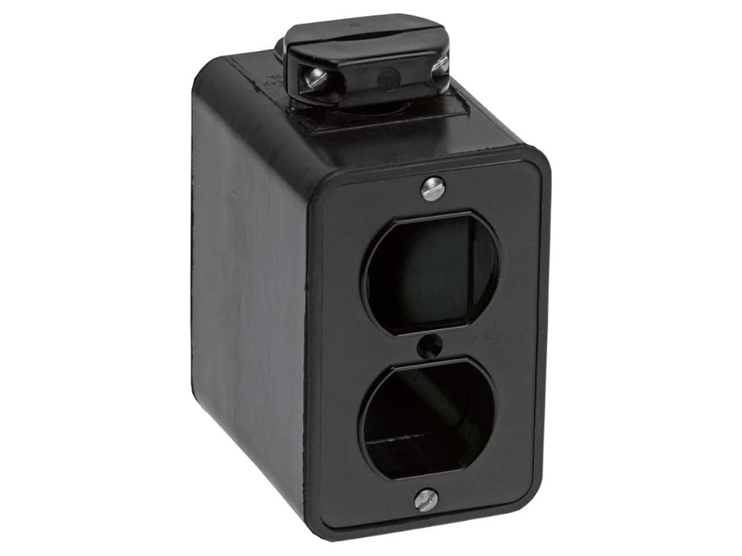 Woodhead 3000BLK Super-Safeway Multiple Outlet Box - Black, Double ...