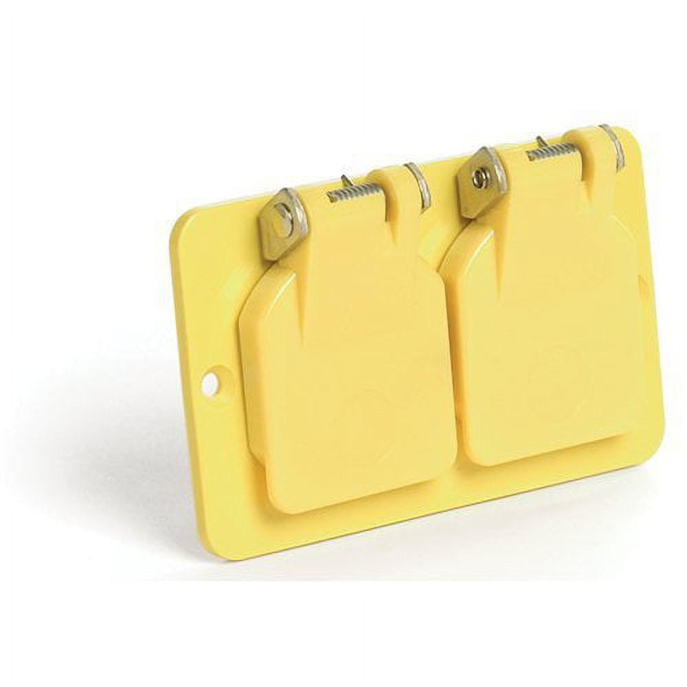 Woodhead 3056 Super-Safeway Outlet Box Coverplate, Duplex Flip Lid ...