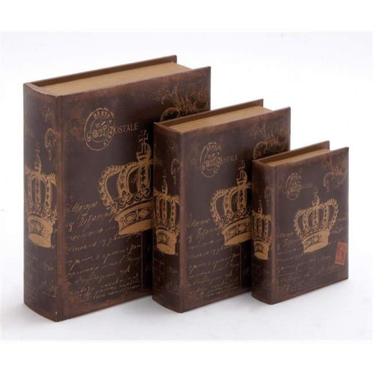Woodland 55731 Wooden Book Box with Rich Design and Natural Texture ...