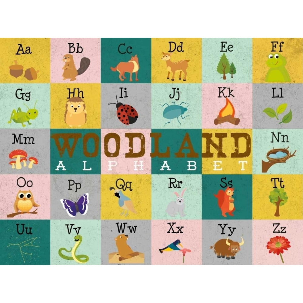Woodland Alphabet Poster Print by Josefina - Walmart.com