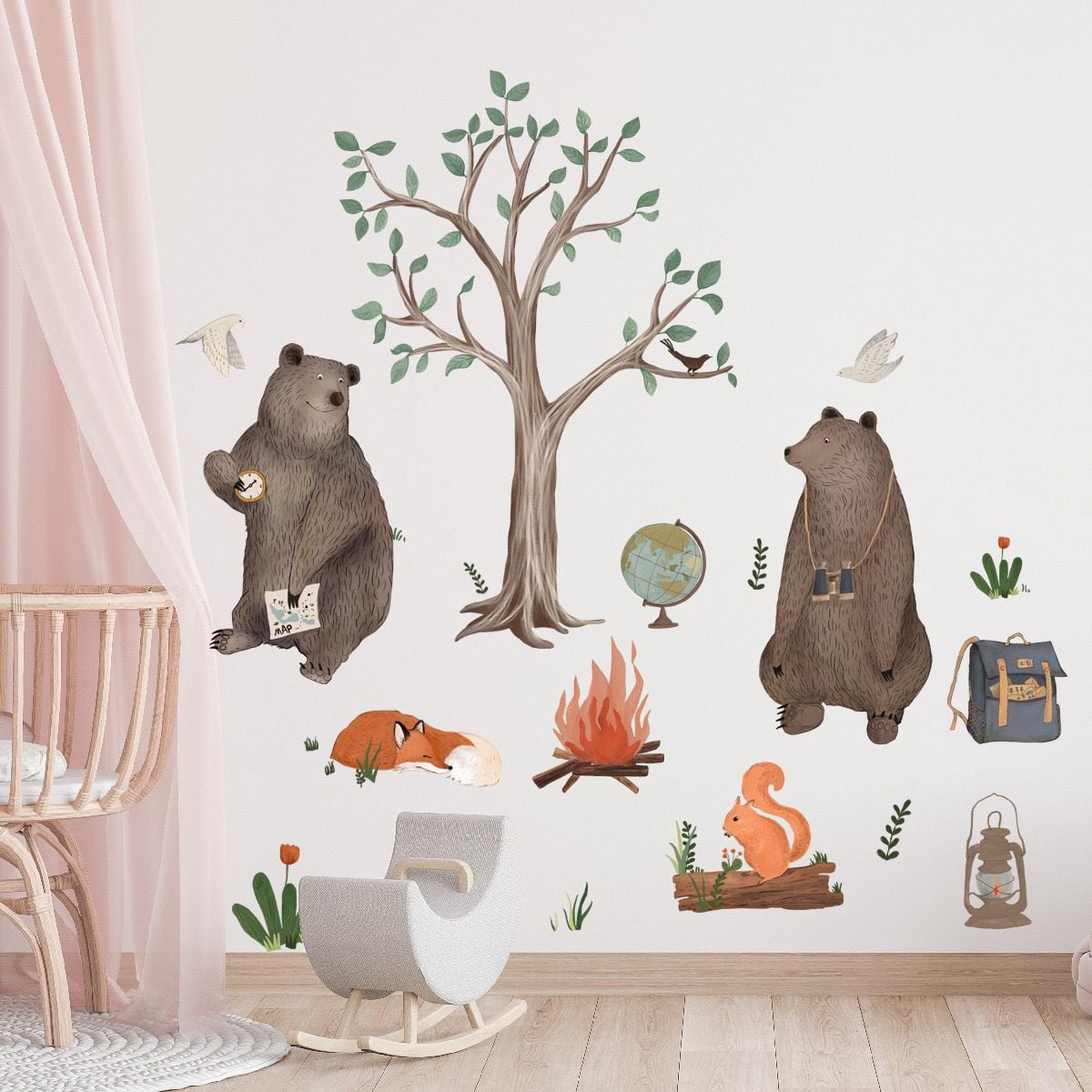 Woodland Animal Wall Stickers Jungle Animal Decal Forest Animals Wall ...