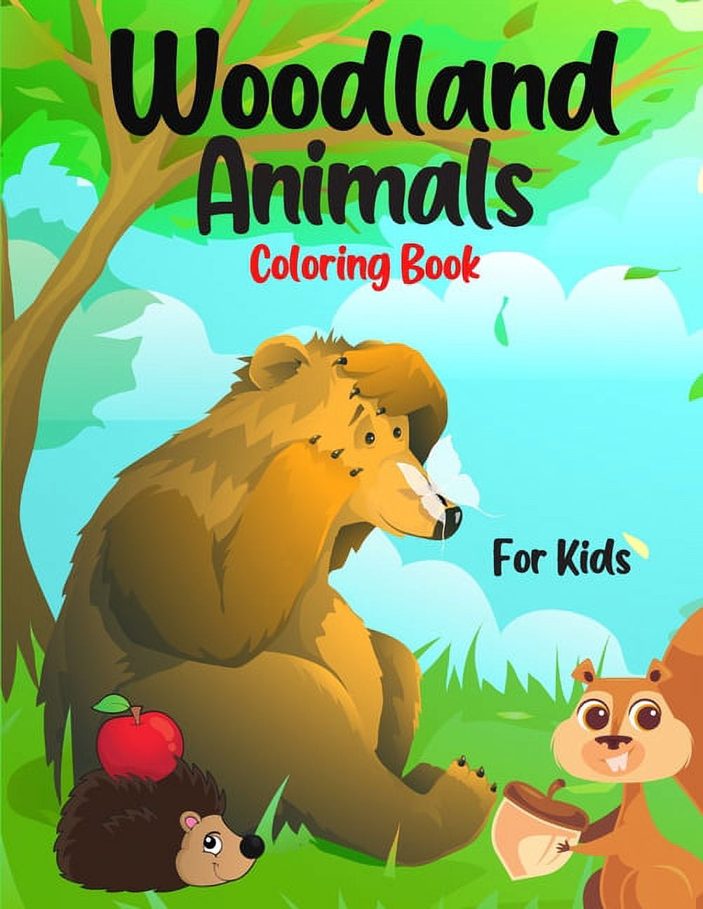 Woodland Animals Coloring Book for Kids (Paperback) - Walmart.com