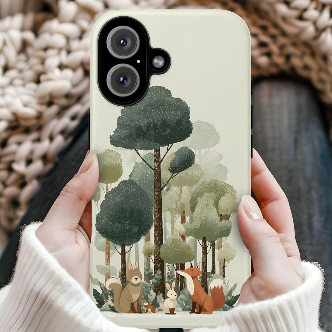 Woodland Animals Cute Forest Friends Illustration with iPhone 17 to 11 ...