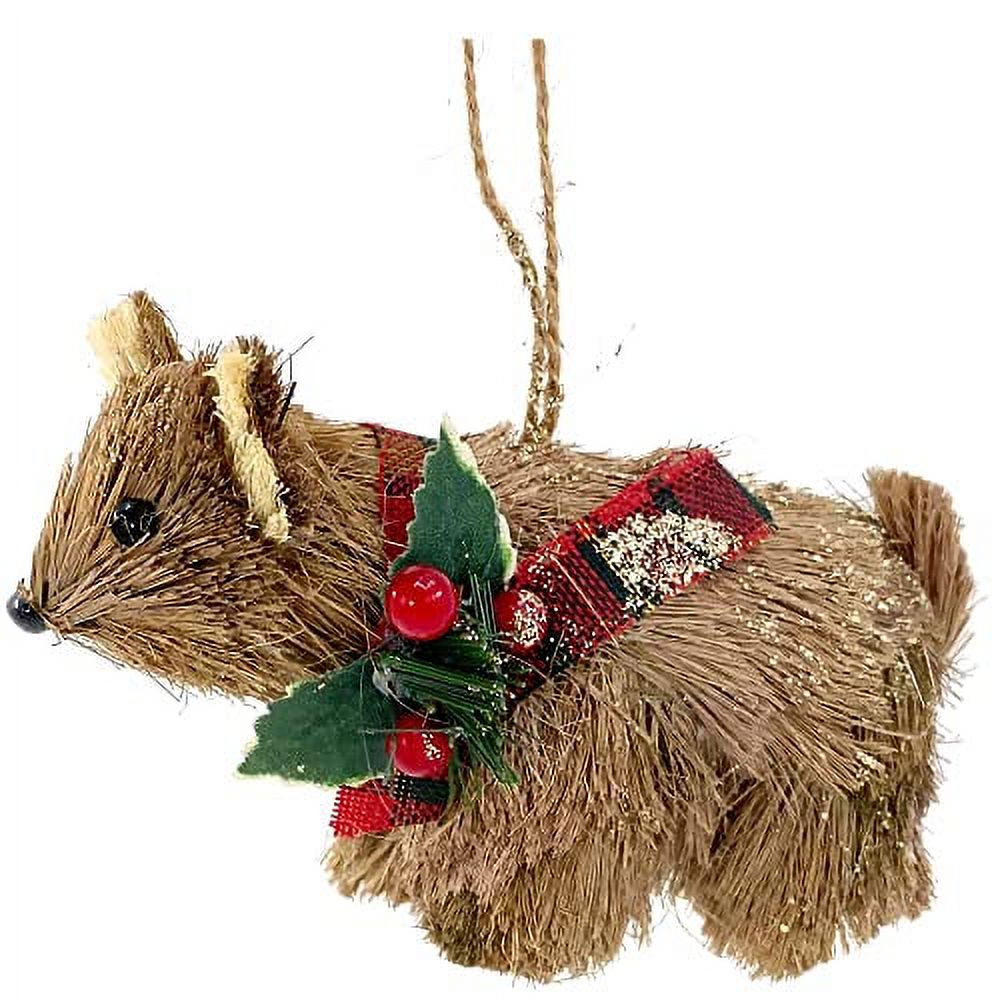 Woodland Bear Ornament - Sisal Forest Animal Decoration - Walmart.com