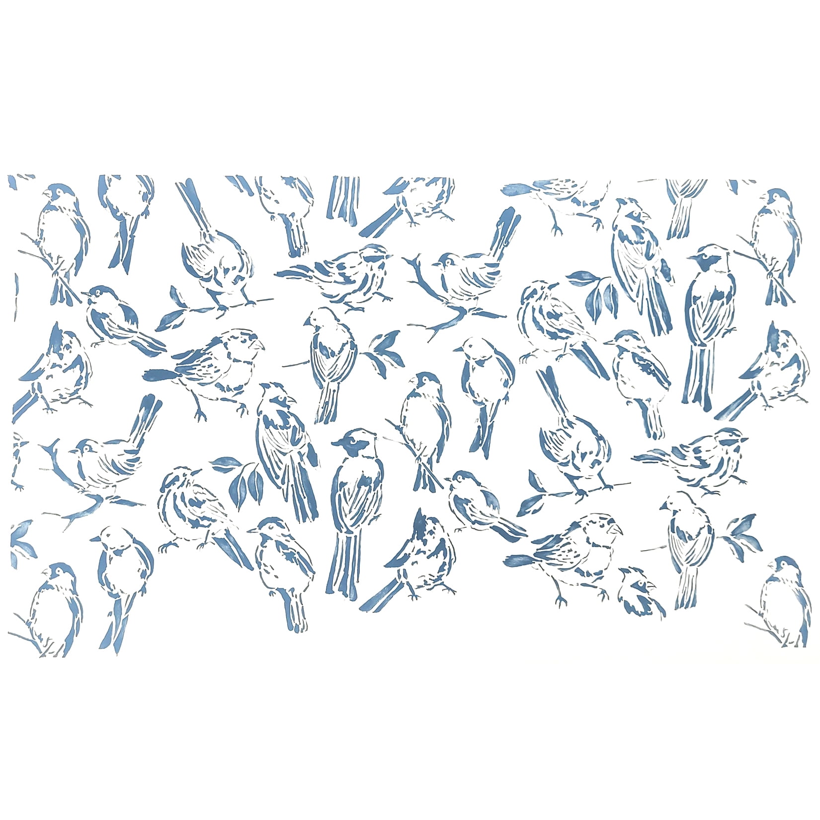 Woodland Birds All Over Wall Stencil | Home Decor Stencils for Painting ...