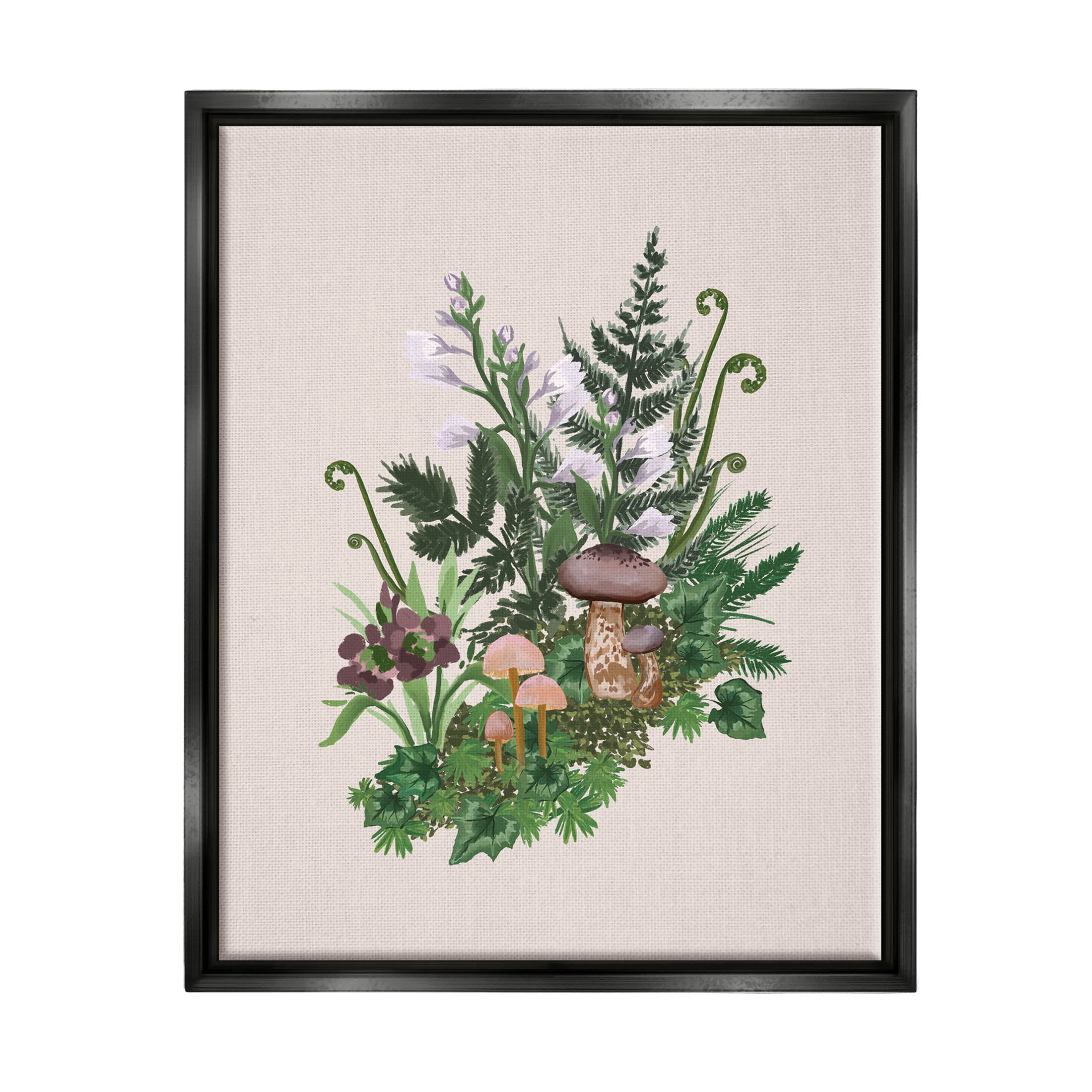 Woodland Botanical Sprouting Ferns Botanical & Floral Graphic Art Jet ...