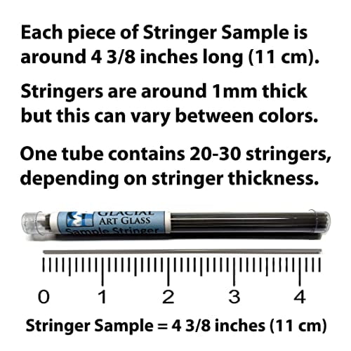 Woodland Brown Opal Coe 90 Stringer Sample 4.375" Long Bullseye Glass ...