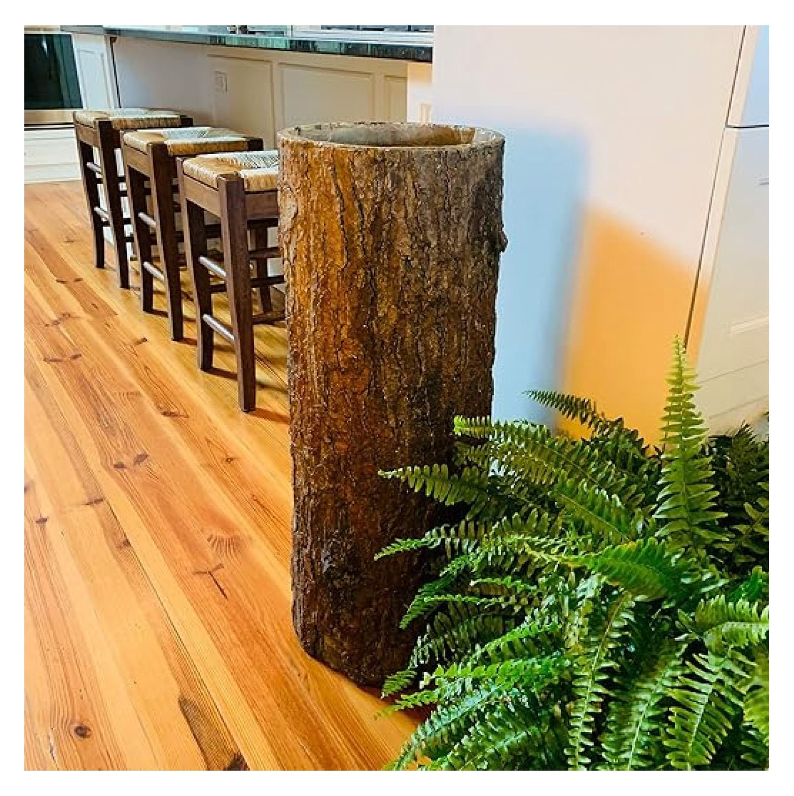 🌳 Woodland Country Rustic Tree Stump Garbage Bin. Realistic Log Trash ...