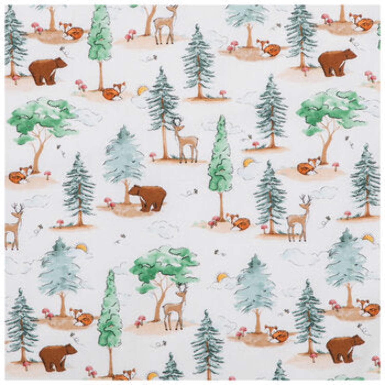 Woodland Critters Calico Cotton Fabric - Walmart.com