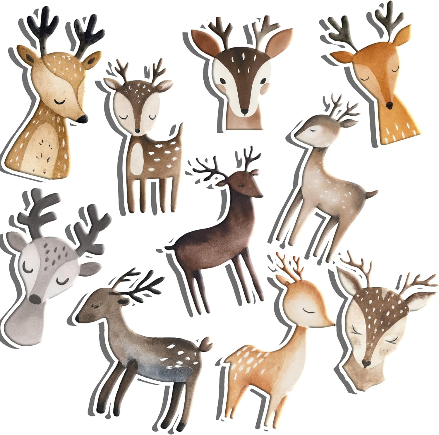 Woodland Deer Cutouts for Baby Shower | Woodland Animals Cutouts for ...