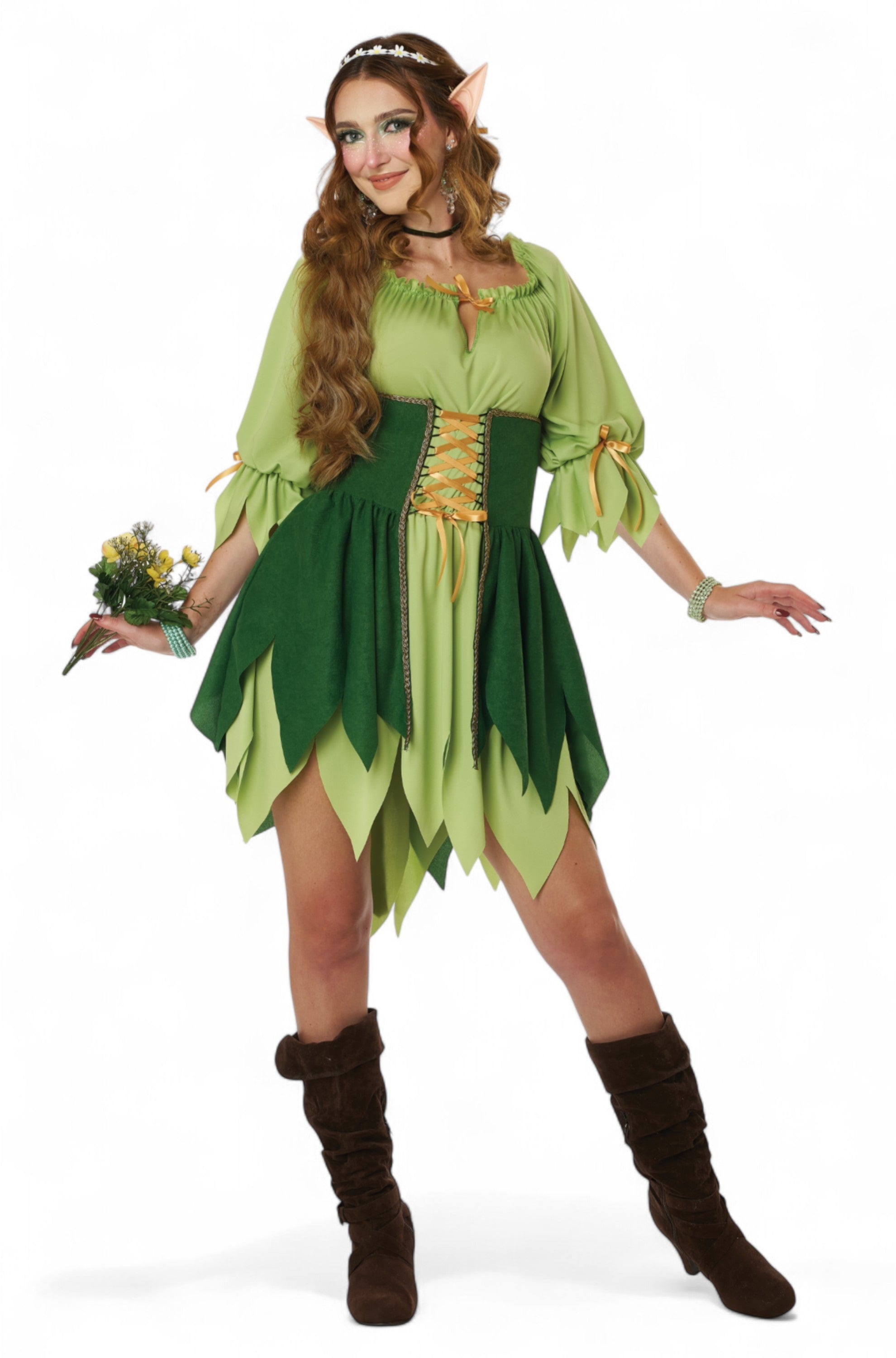 Women's Woodland Elf Costume Dress - Walmart.com