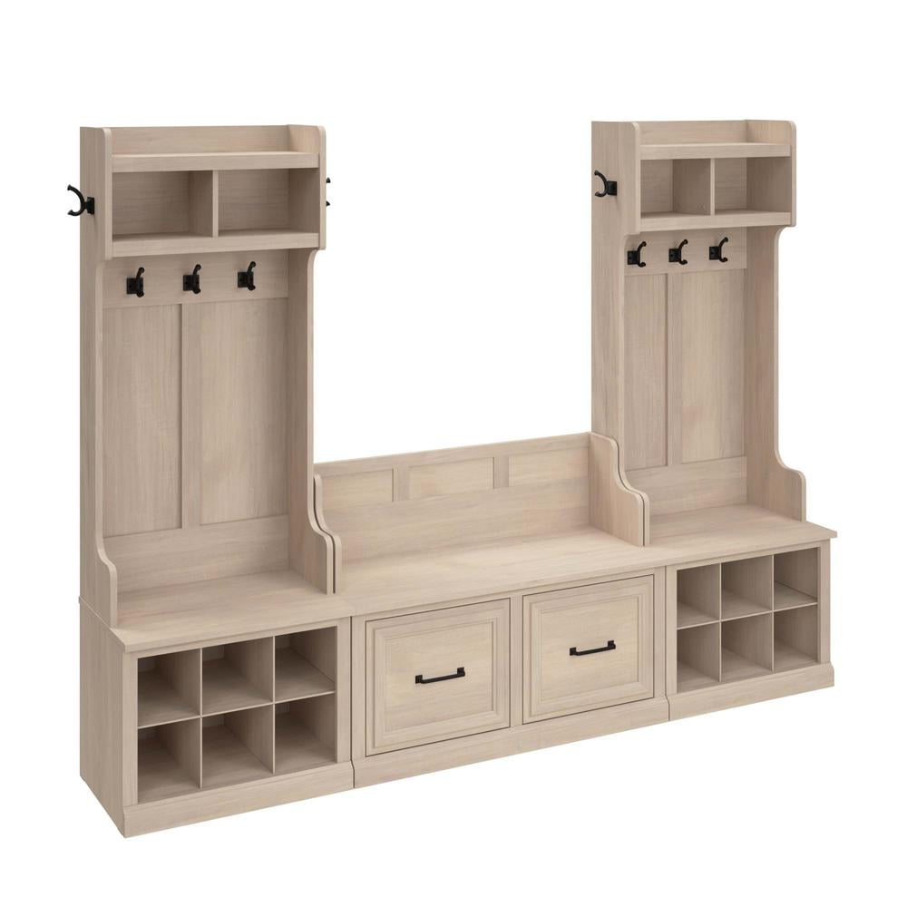 Woodland Entryway Storage Set with Doors in Rustic Maple - Engineered ...
