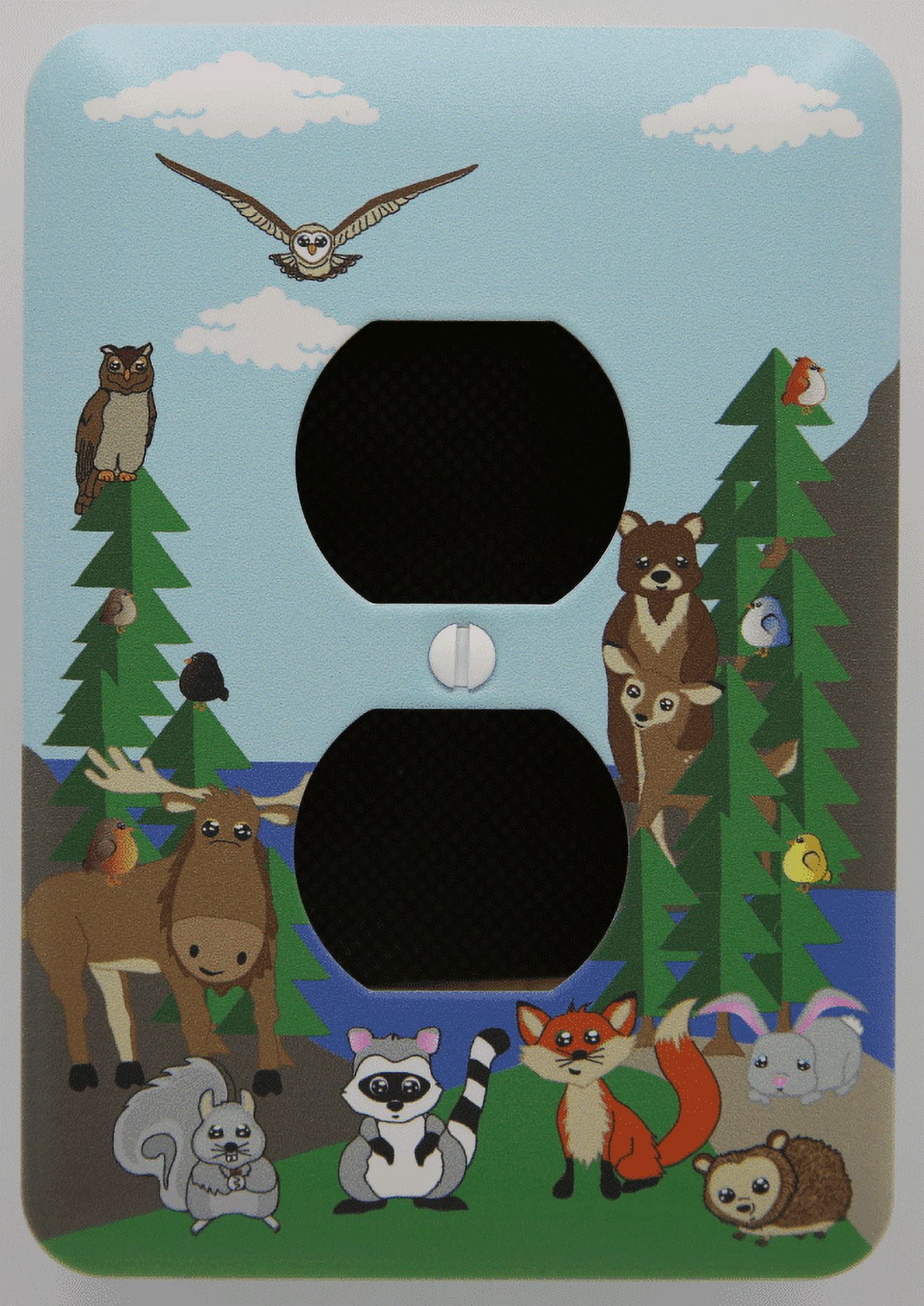 Woodland Forest Animal Switch Plate Outlet Covers , Children's Nursery ...